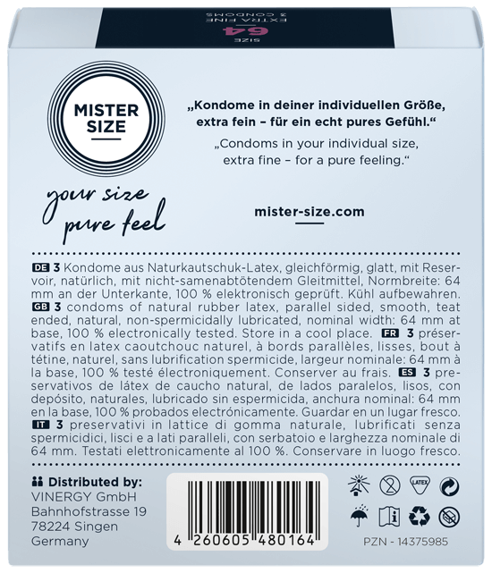 MISTER SIZE trial set 60-64-69 (3x3 condoms)